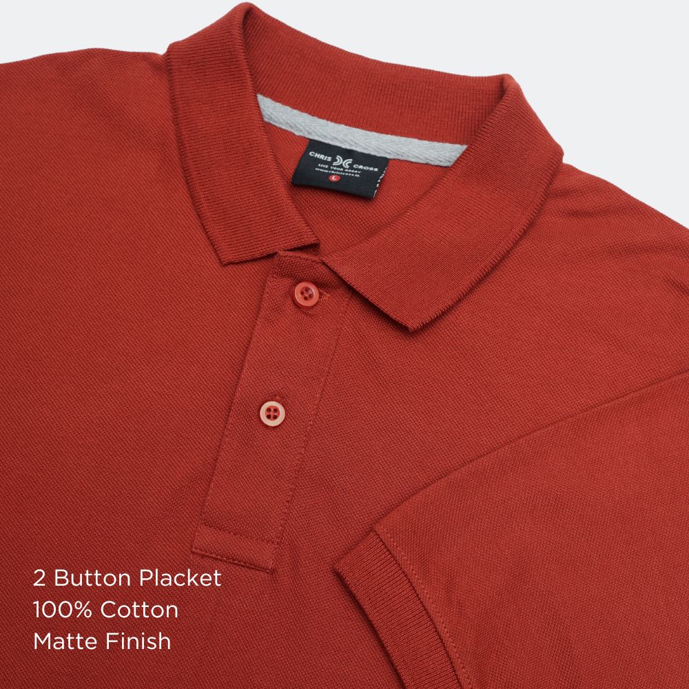 Rust Polo Collar T-Shirt – ChrisCross.in