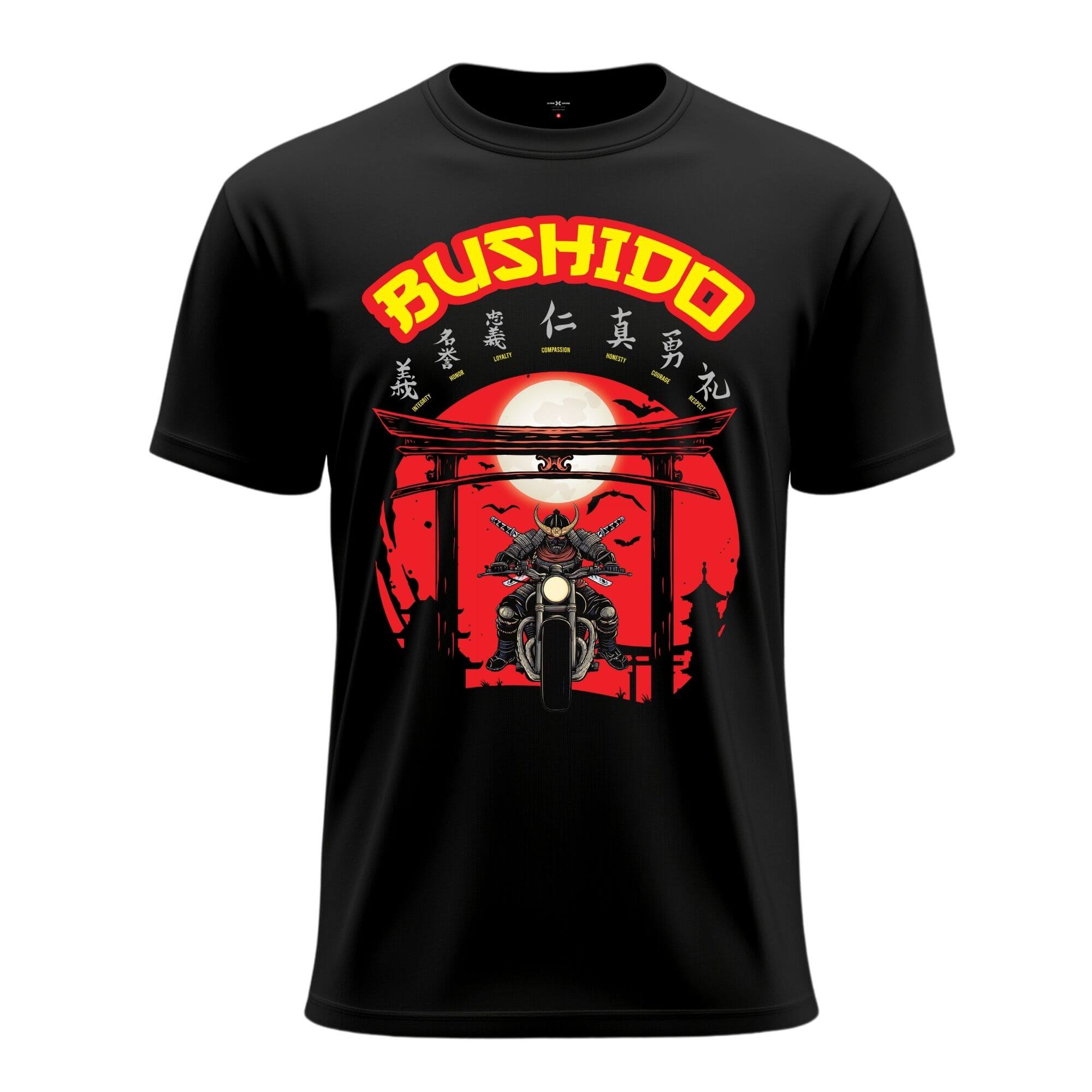 Chris Cross Biker Bro Code T-Shirt – Samurai Biker | Black Cotton T ...